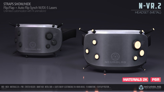 Second Life Marketplace - HEADSET N-VR.2 (METAL + PBR) [Neurolab Inc ...